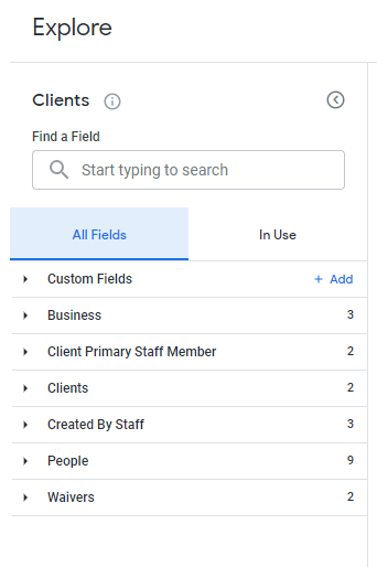 Basic Adding Data Fields To A Report Pike13 Help Center 